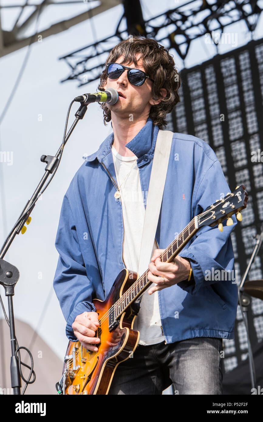 Milan Italy. 24 June 2018. The American rock band CRX performs live on ...
