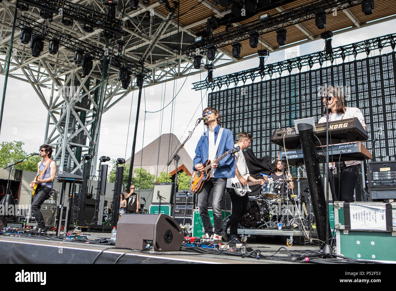Milan Italy. 24 June 2018. The American rock band CRX performs live on ...