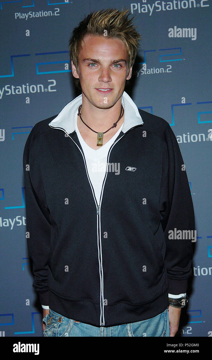 Riley Smith arriving at the Playstation 2 Party "The Underworld" at the ...