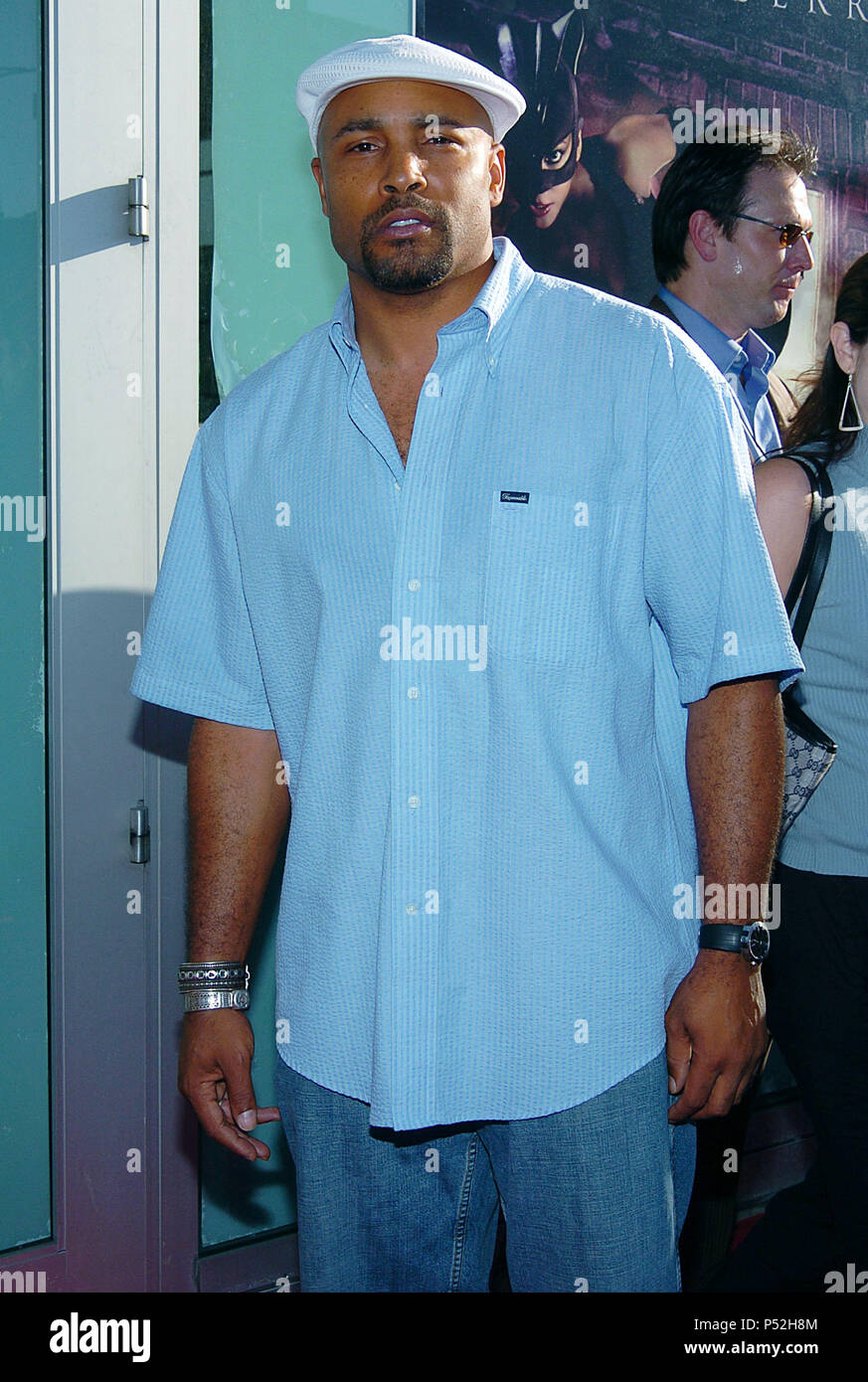 Matthew St Patrick arriving at the Catwoman Premiere at the Cinerama ...