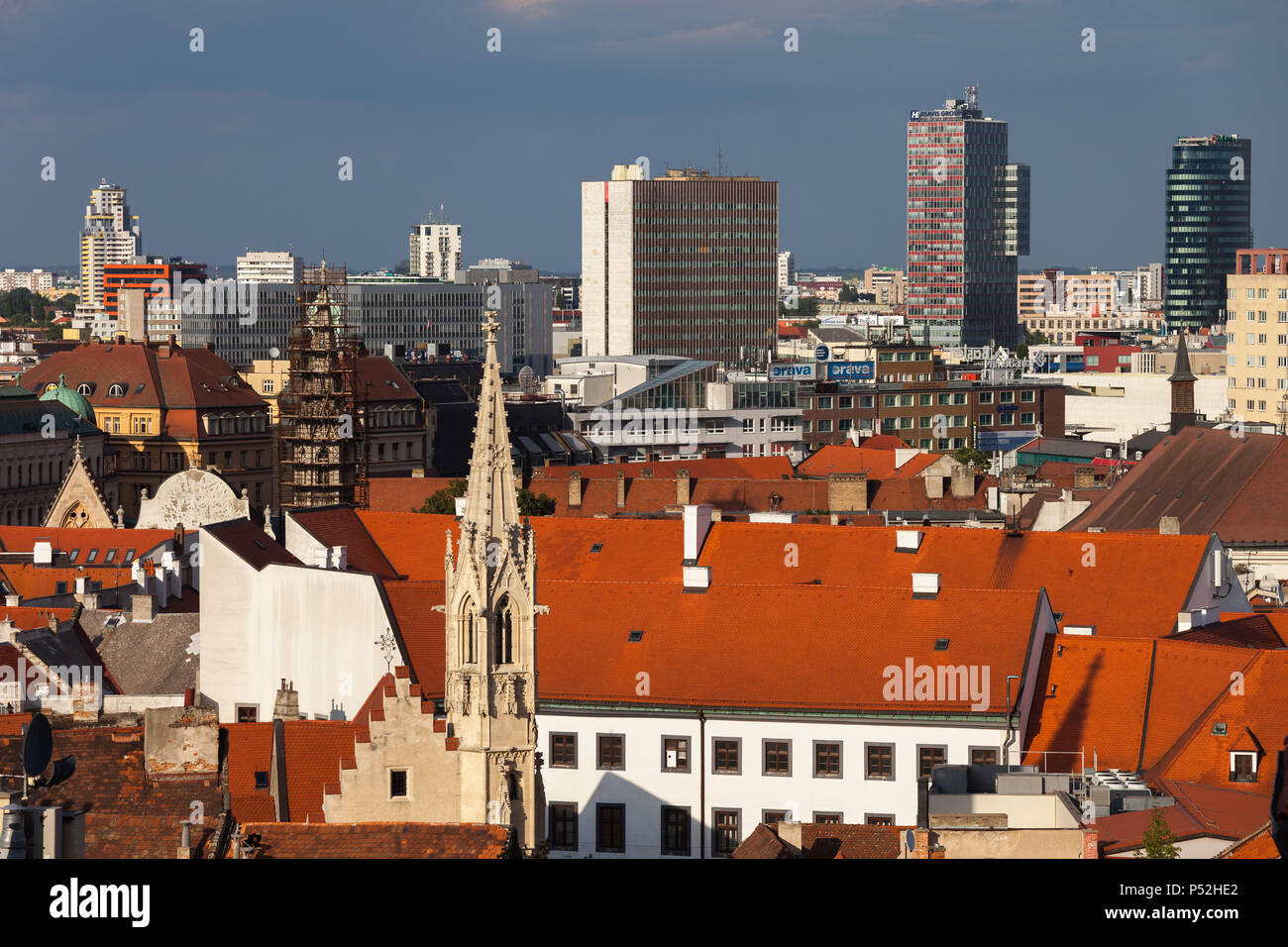 Slovakia, city of Bratislava, Old Town and downtown cityscape Stock ...