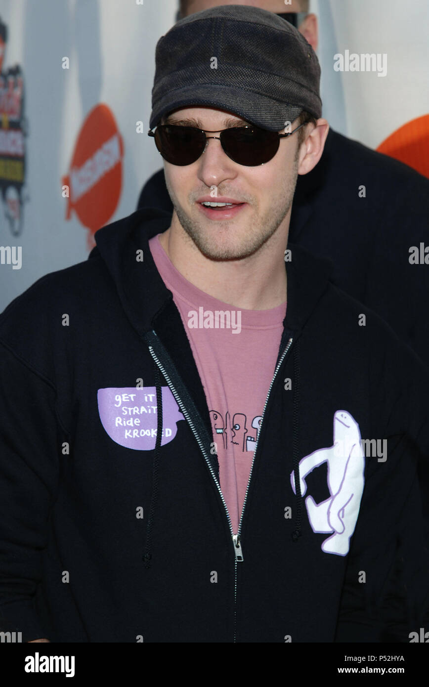 Justin Timberlake arriving at the 18th Nickelodeon Awards Annual Kids ...
