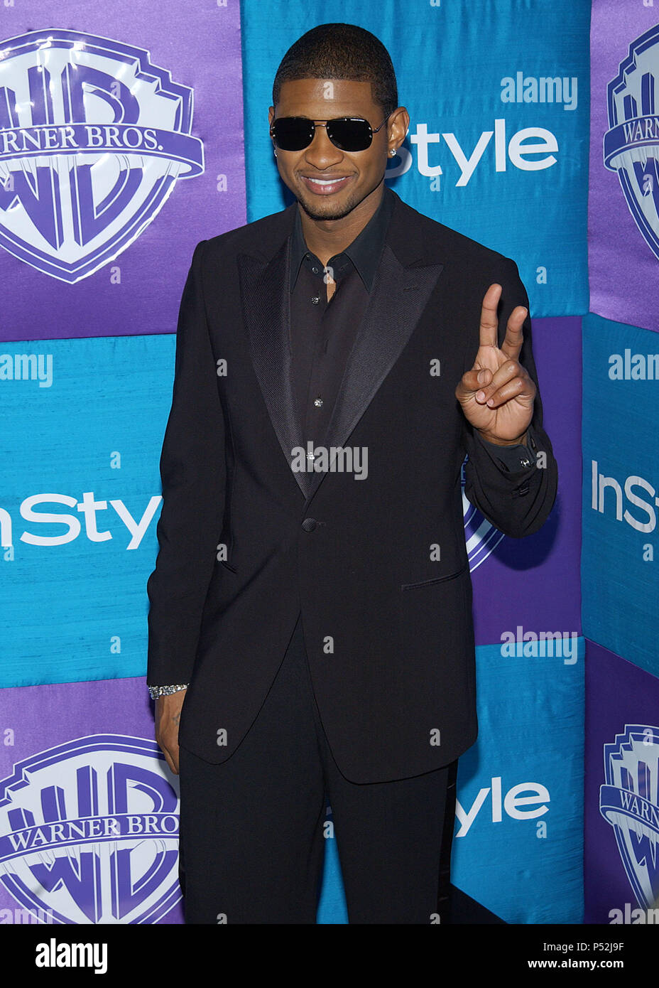 Usher arriving at the Warner In Style Party affter the Golden Globes at ...