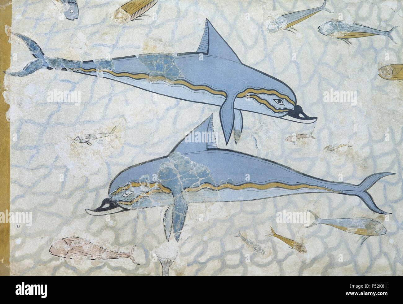 ARTE MINOICO. GRECIA. DELFINES DEL MEGARON DE LA REINA (1500 a. C ...