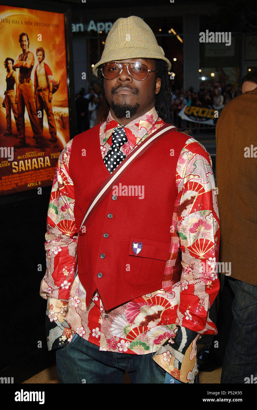 Will I Am (Black Eyed peas ) arriving at the SAHARA Premiere at the ...