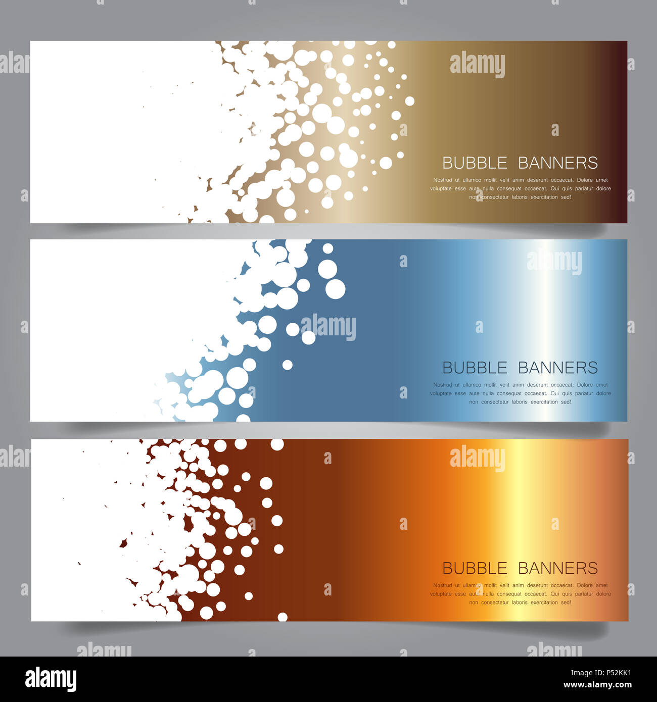 Collection of headers with bubble design Stock Photo - Alamy