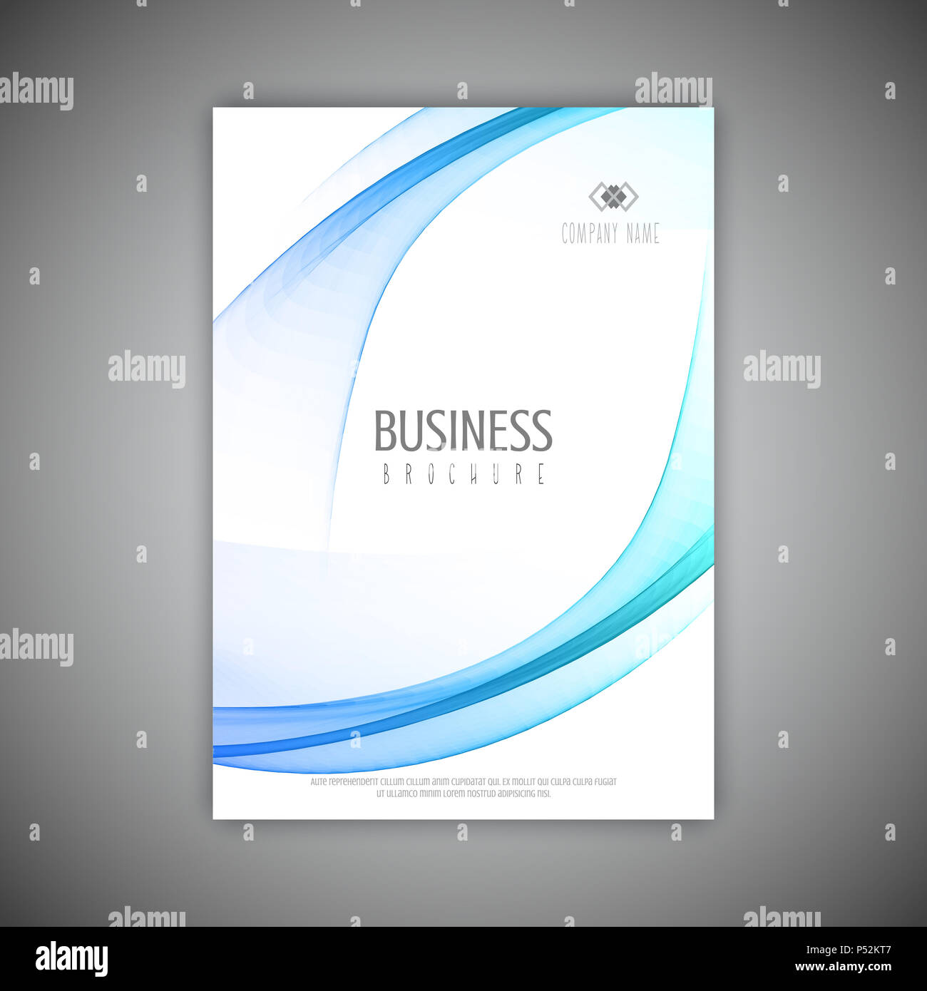 Business brochure template with flowing lines design Stock Photo - Alamy