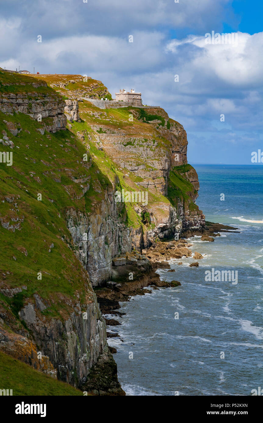 Great Orme lighthouse on cliffs. North Wales Stock Photo - Alamy