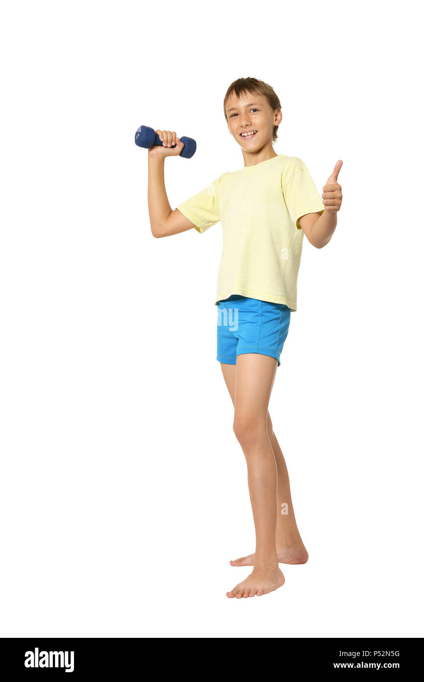 Boy child showing strength hi-res stock photography and images - Alamy