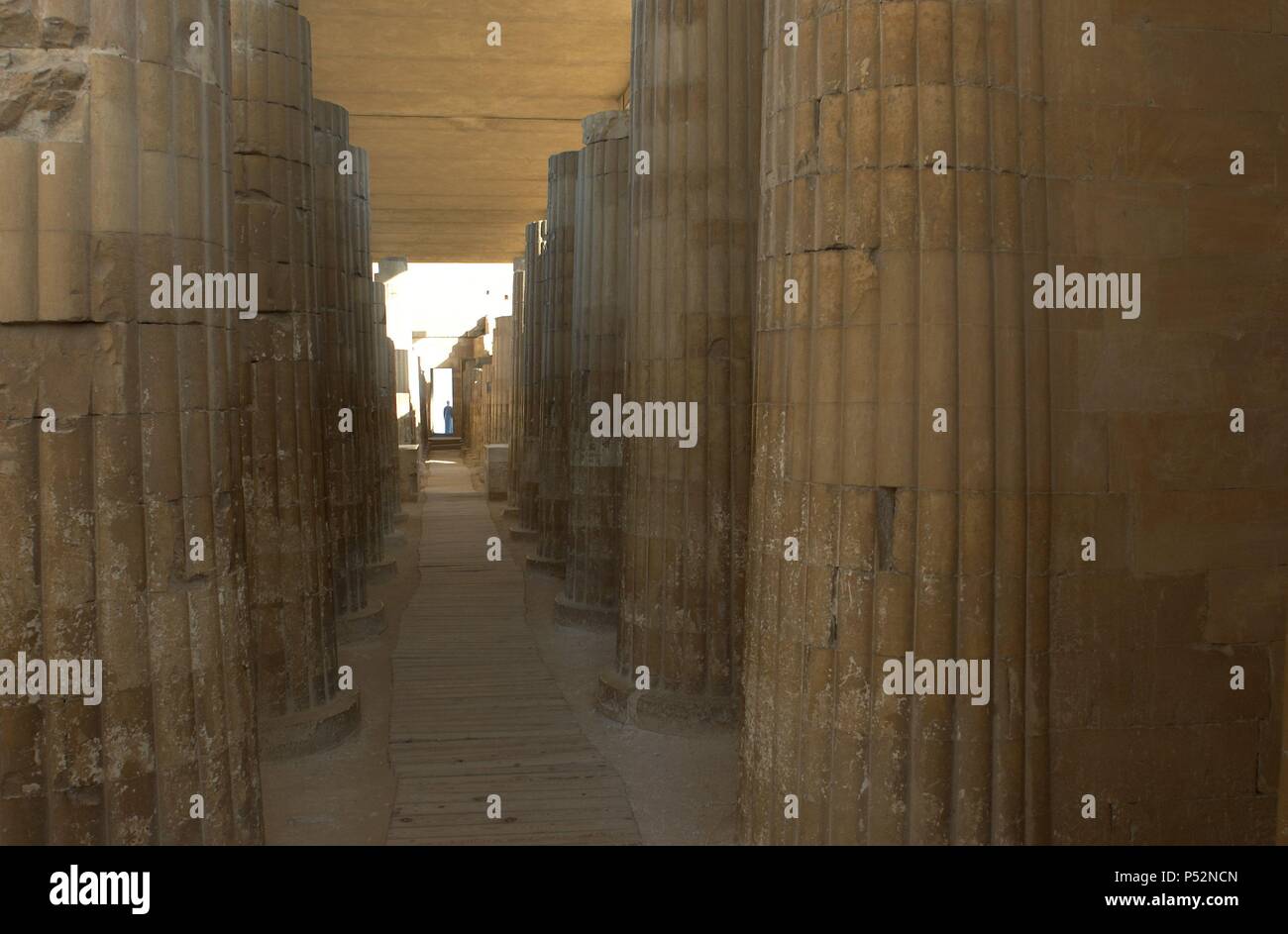 Djoser Pyramid. 3rd Dynasty. Old Kingdom. Roofed colonnade corridor ...