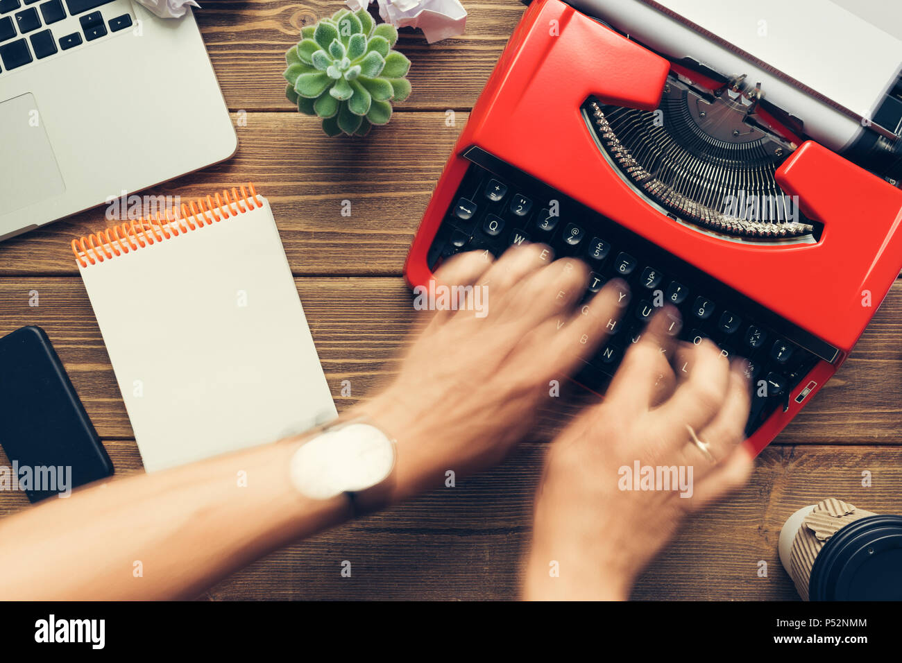 Man using typewriter High Resolution Stock Photography and Images - Alamy