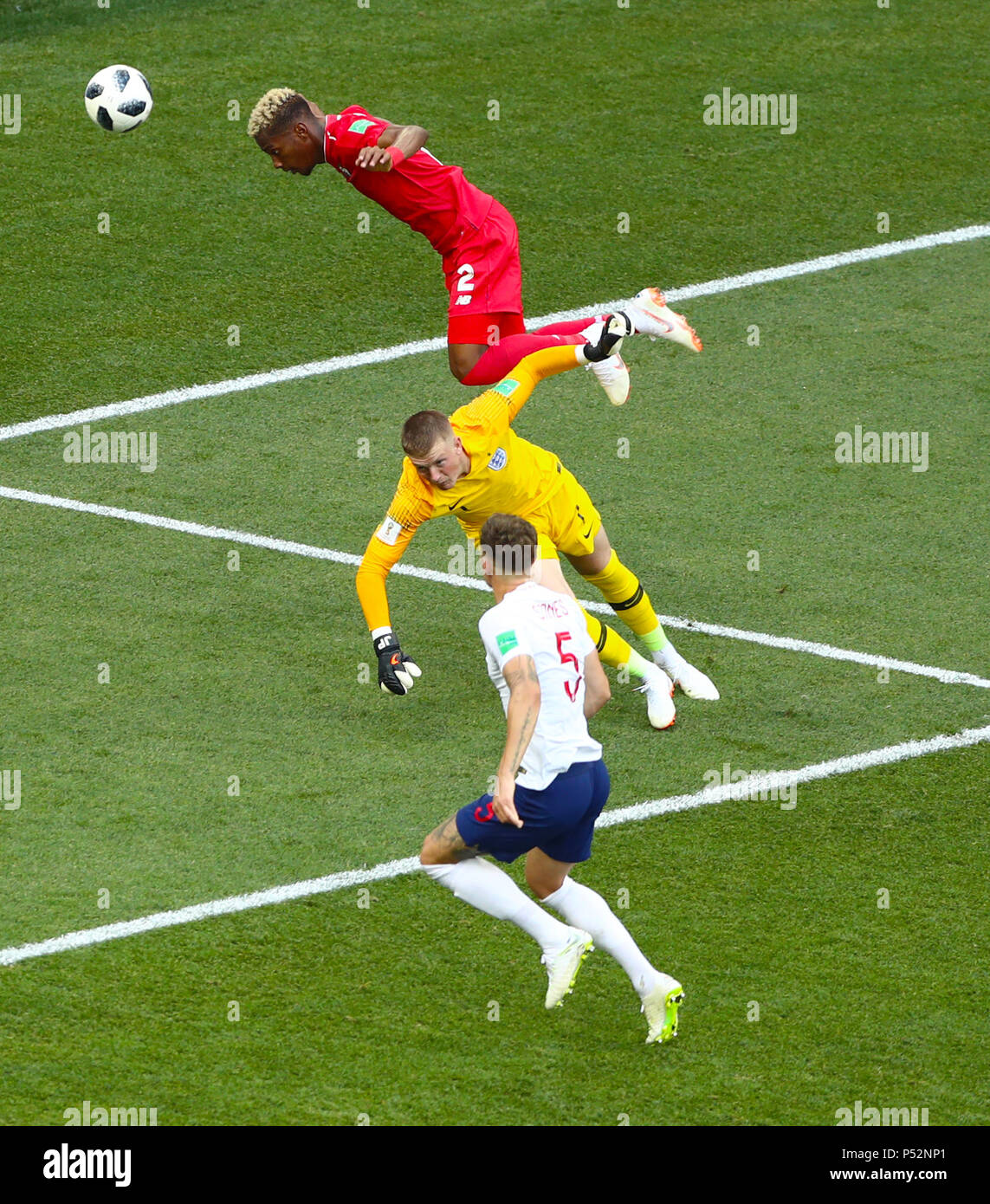 Panama's Michael Amir Murillo makes an attempt at goal past England ...