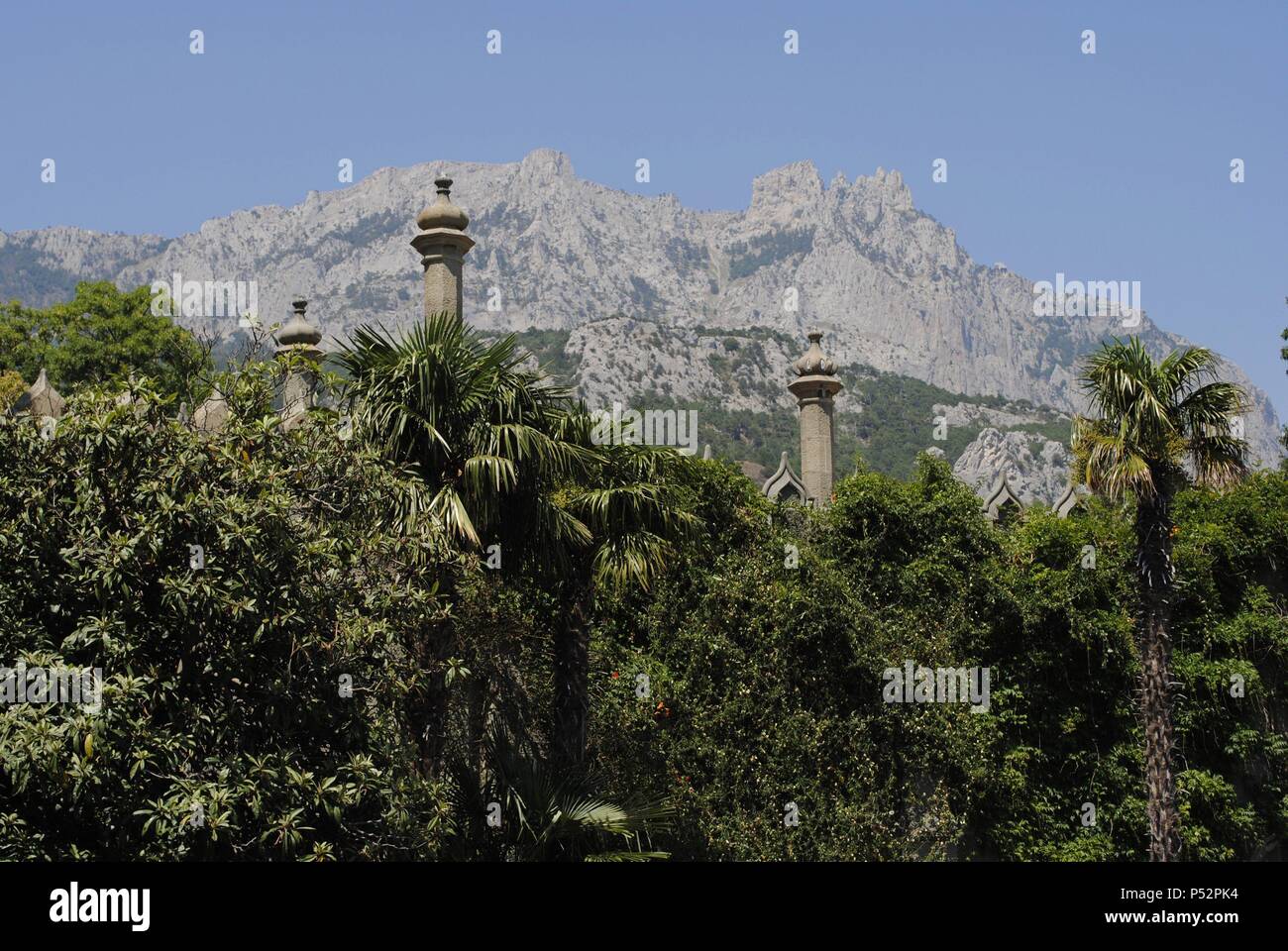 Ukraine. Autonomous Republic of Crimea. Crimean Mountains with Ai-Petri ...