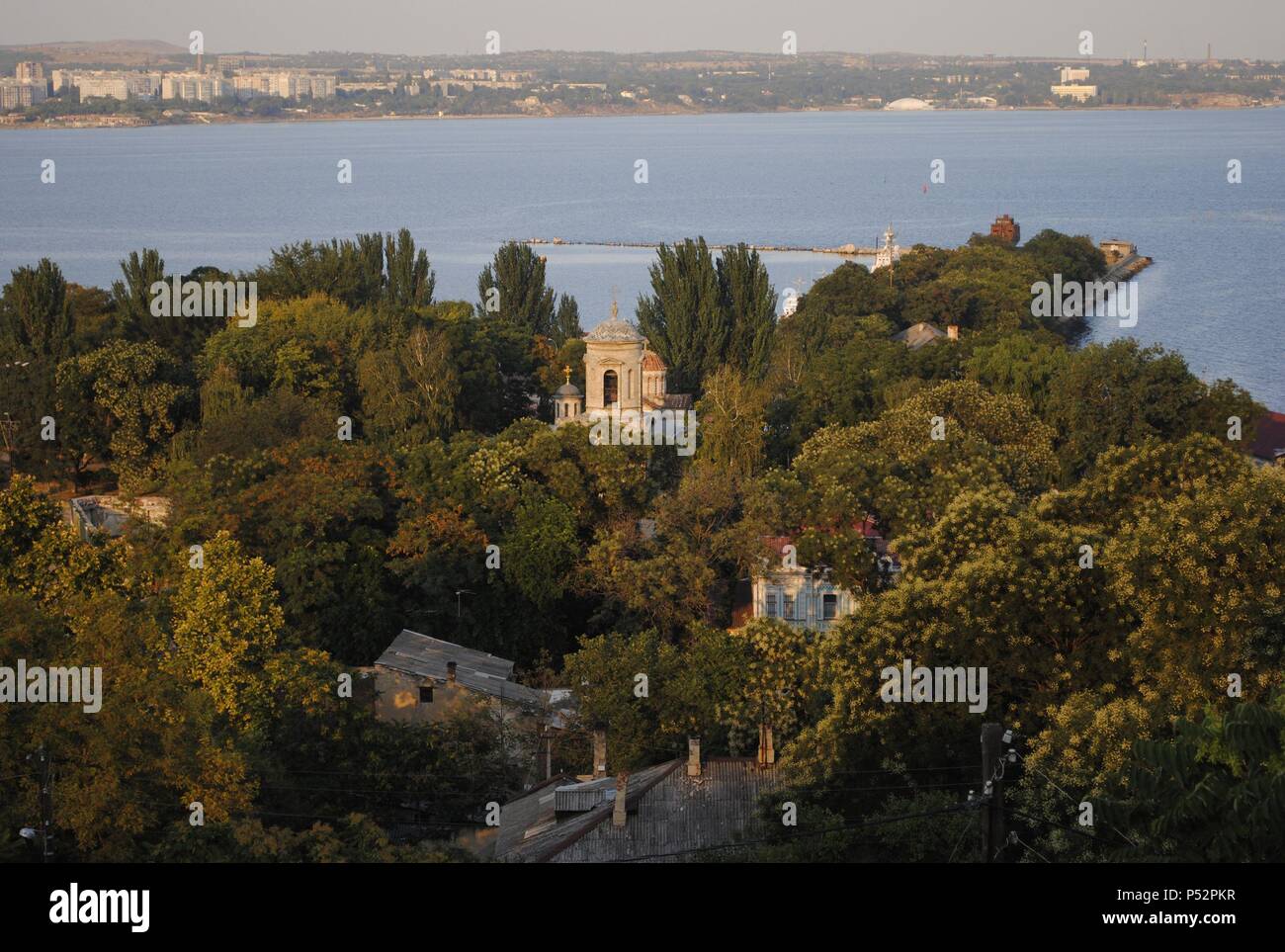 Ukraine. Autonomous Republc of Crimea. Kerch. The Kerch Strait, which ...