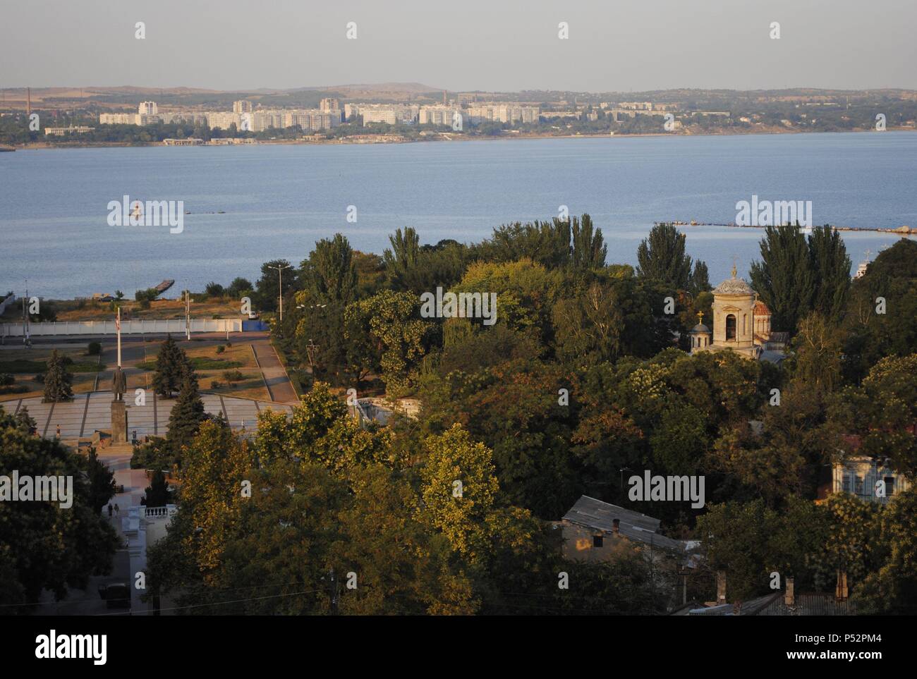 Ukraine. Autonomous Republc of Crimea. Kerch. The Kerch Strait, which ...