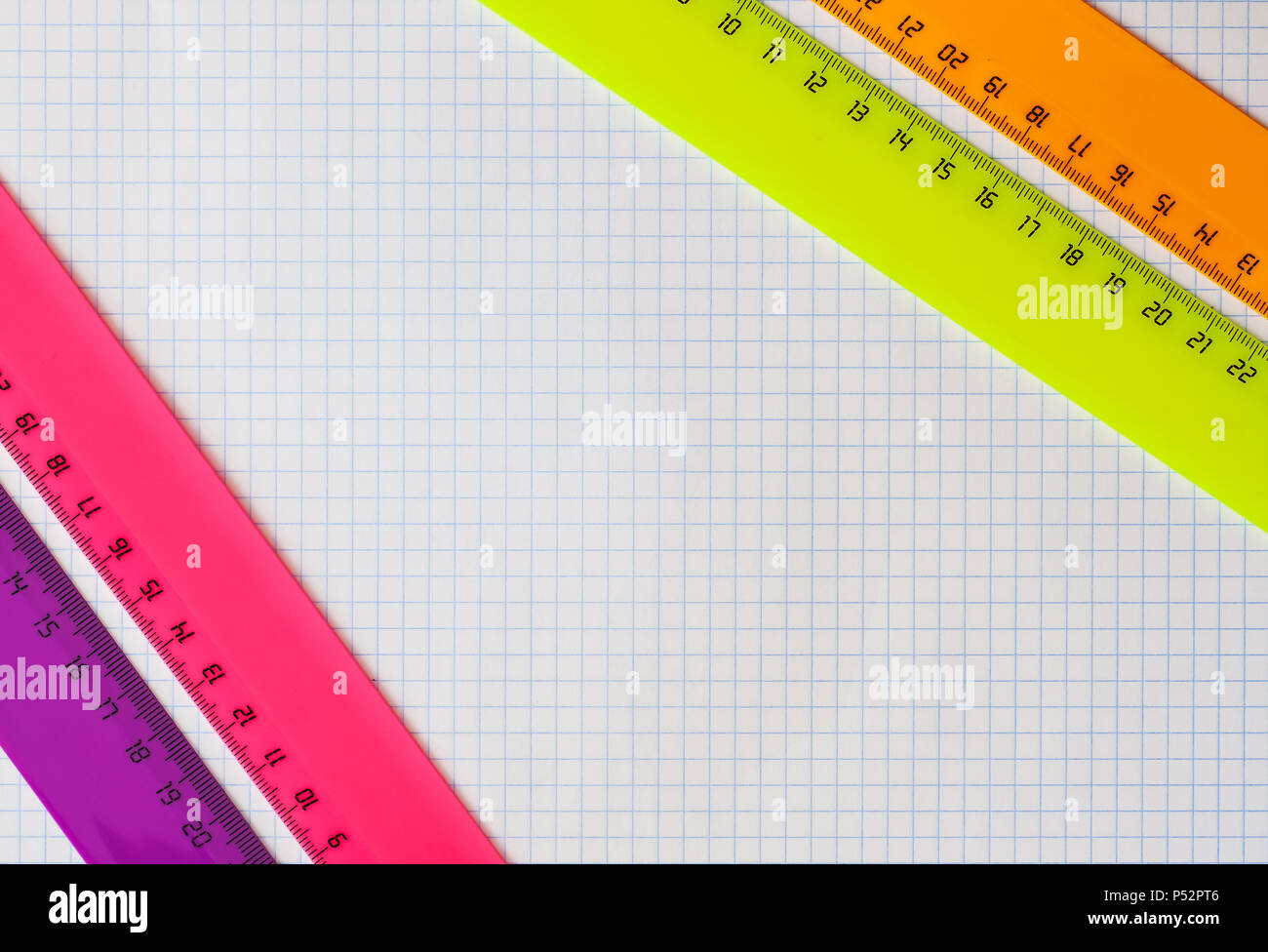Geometry set with rulers Stock Photo - Alamy