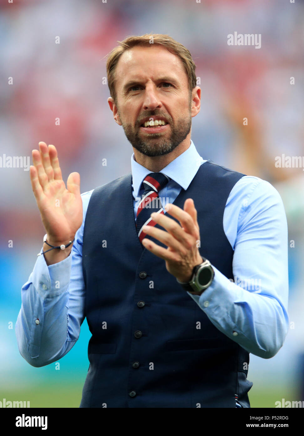 England manager Gareth Southgate reacts after the final whistle during ...