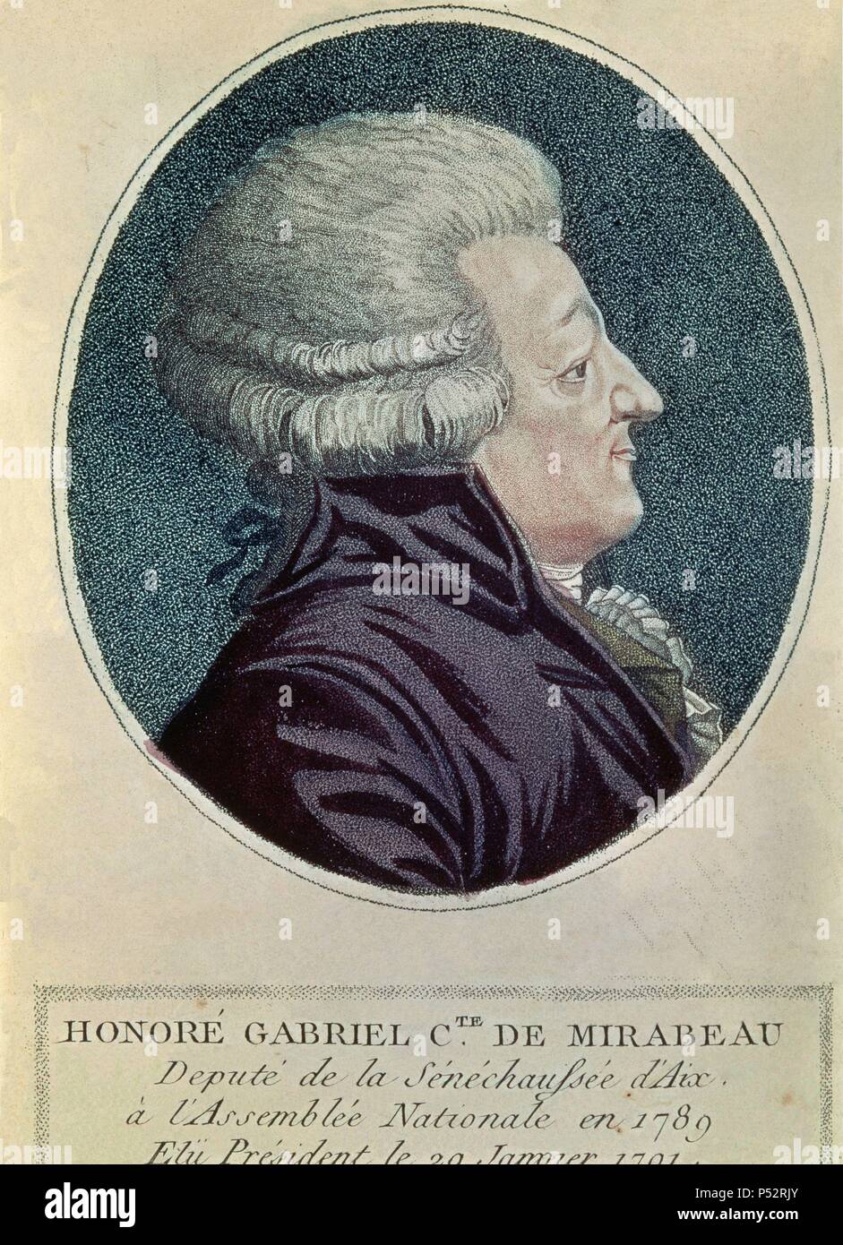 RETRATO DE HONORE GABRIEL RIQUETI - CONDE DE MIRABEAU. Location: MUSEE ...