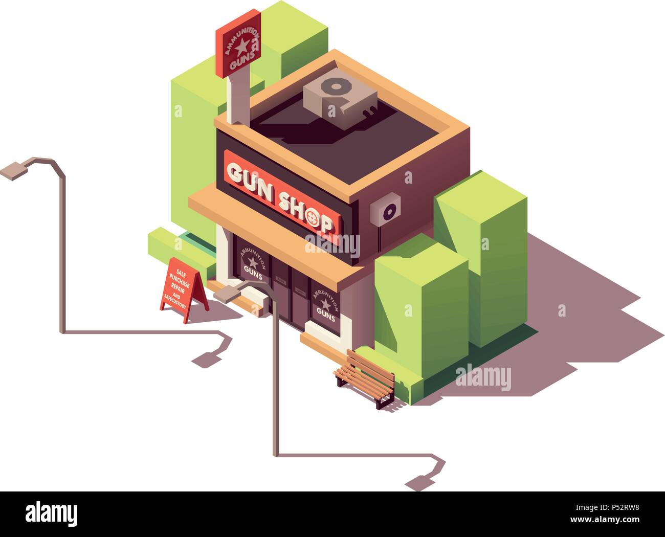 Rifle store Stock Vector Images - Alamy