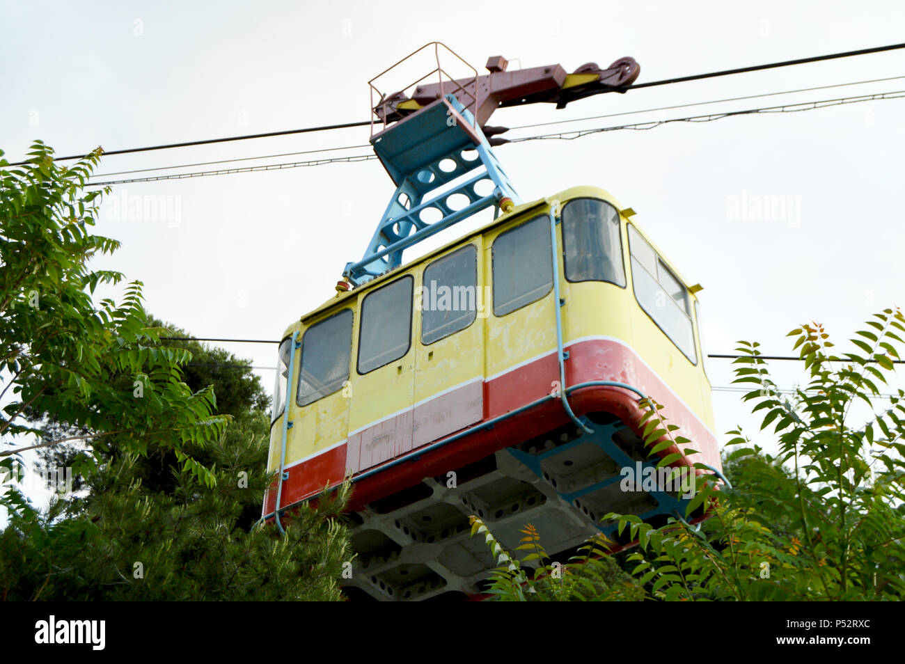 Cable car with a large cabin for passengers Stock Photo - Alamy