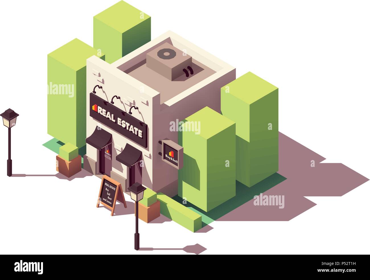 Real estate property illustration Stock Vector Images - Alamy