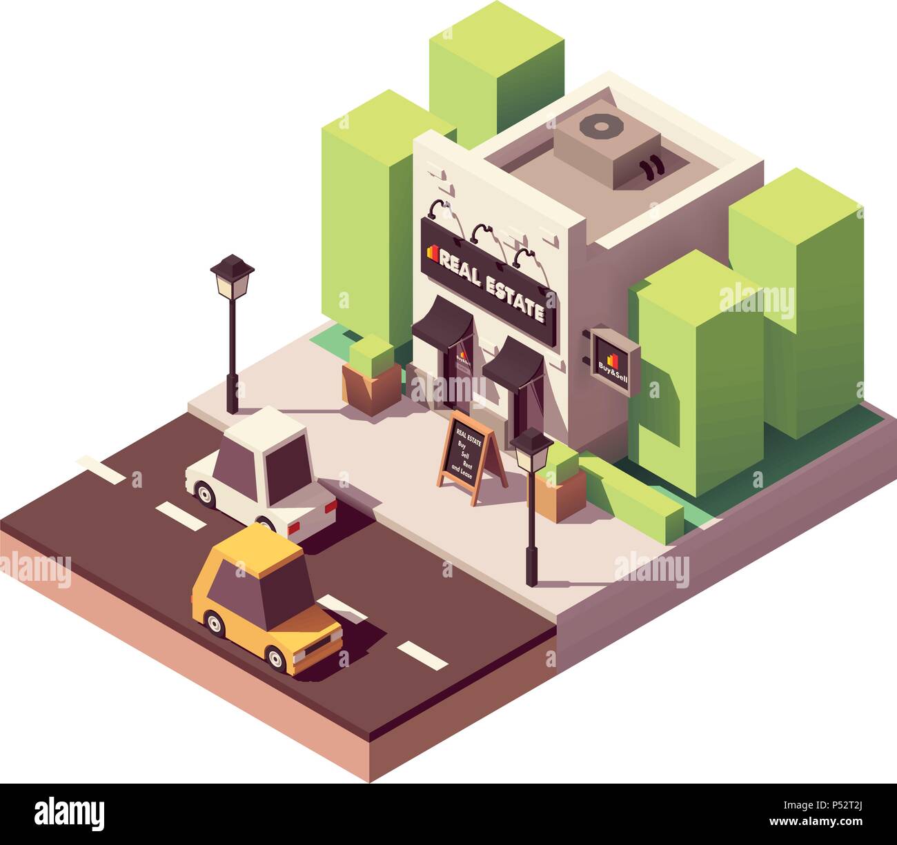 Real estate property illustration Stock Vector Images - Alamy