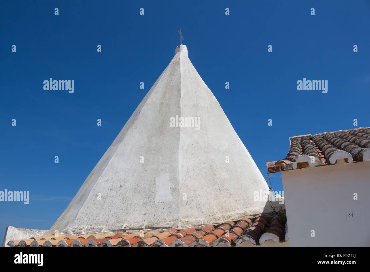 White old church of Nossa Senhora da Rocha in Porches, Algarve ...