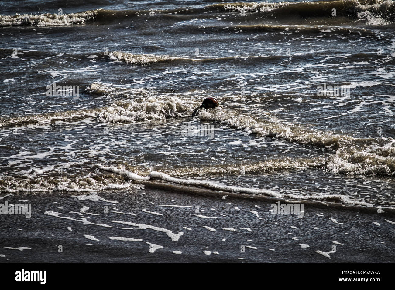 background of floating Buoy in dramatic rough sea Stock Photo - Alamy