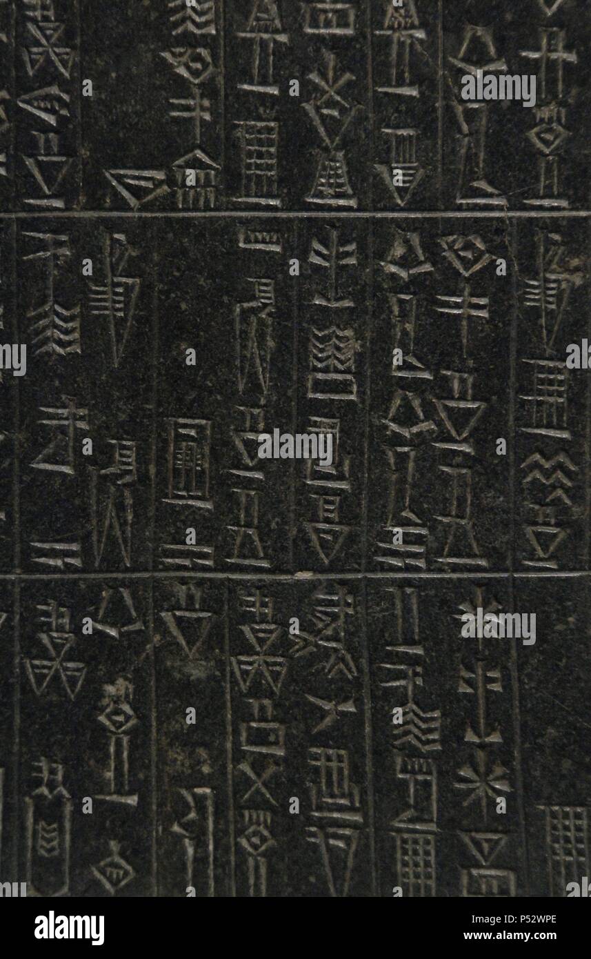 Mesopotamia. Neo-Sumerian. Ruler Gudea of state of Lagash. Diorita ...