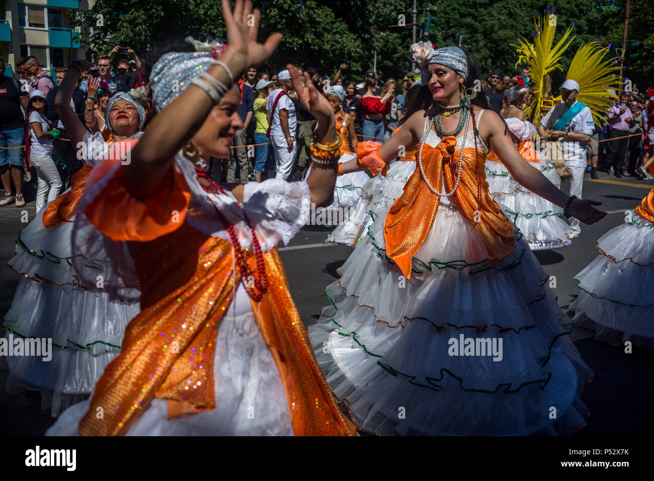 The street parade is the highlight of Carnival of Cultures during ...