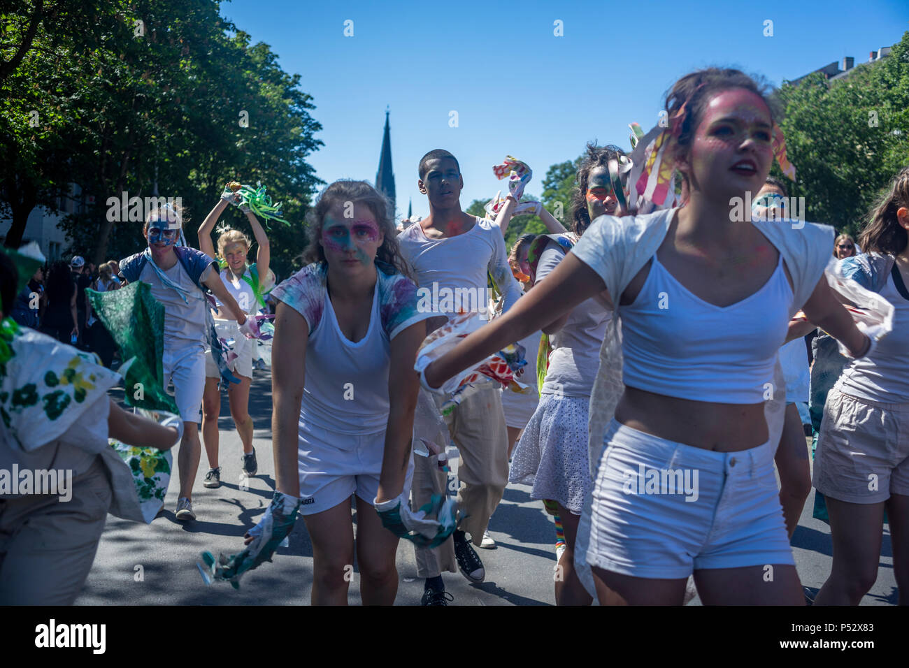 The street parade is the highlight of Carnival of Cultures during ...