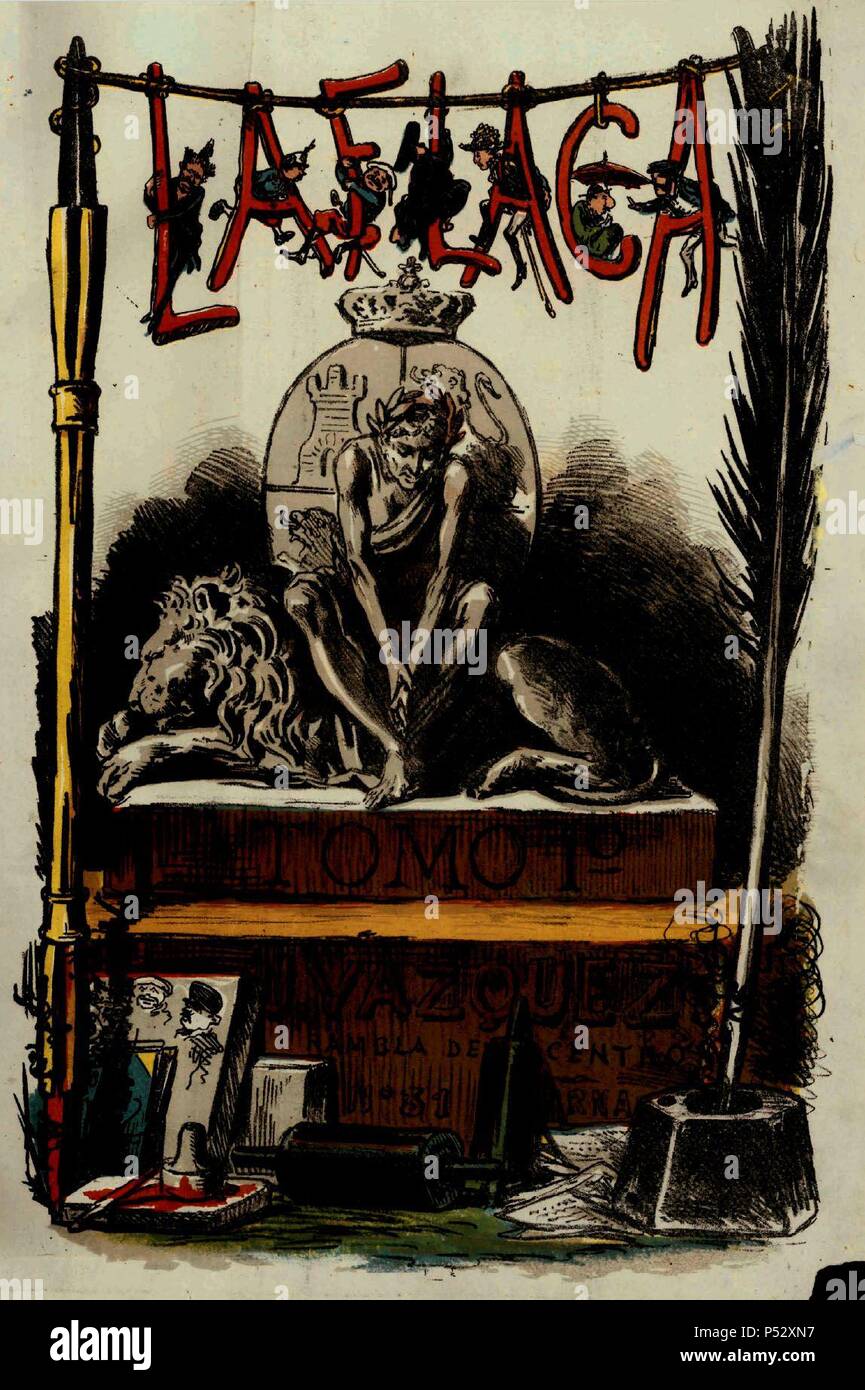 PORTADA DE LA REVISTA LA FLACA - 27 DE MARZO DE 1869. Location ...