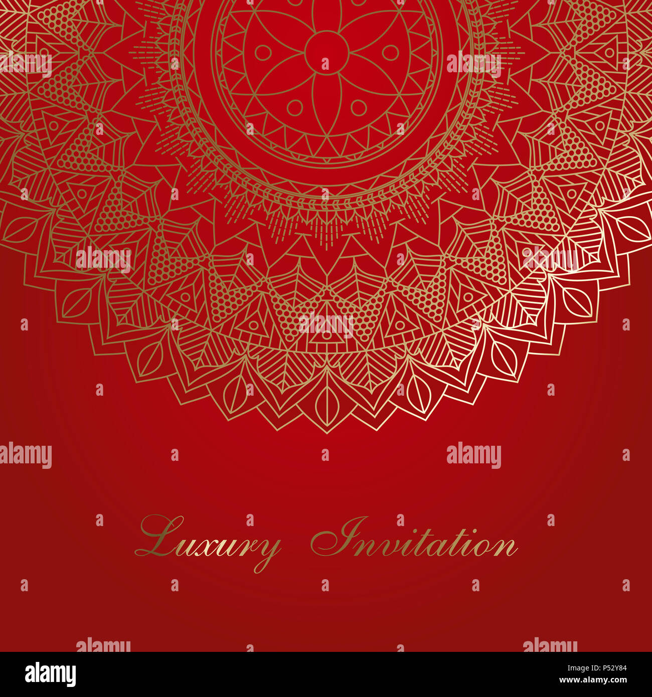 Mandala invitation hi-res stock photography and images - Alamy