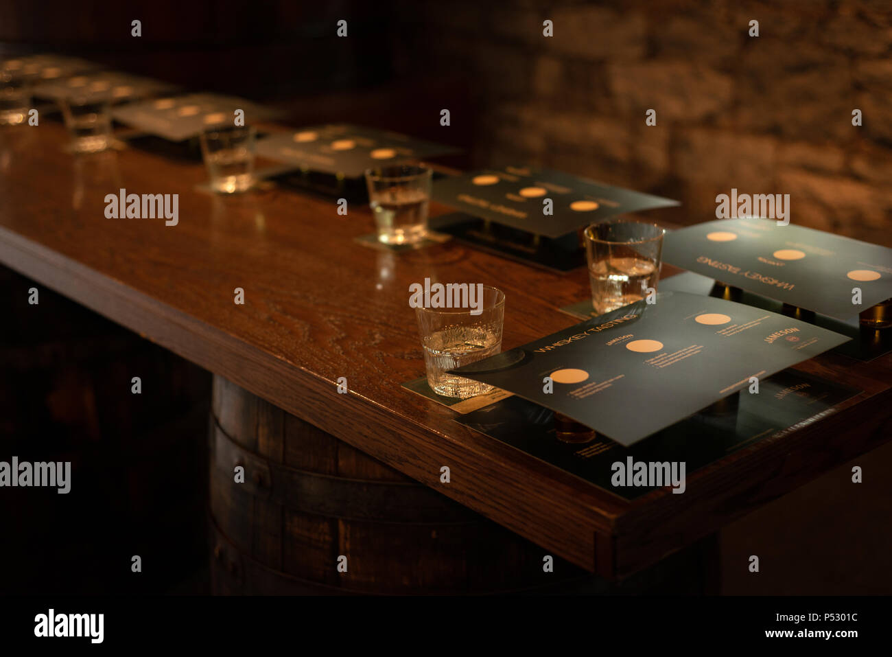 Jameson distillery Ireland and whiskey tasting table set in the Old ...