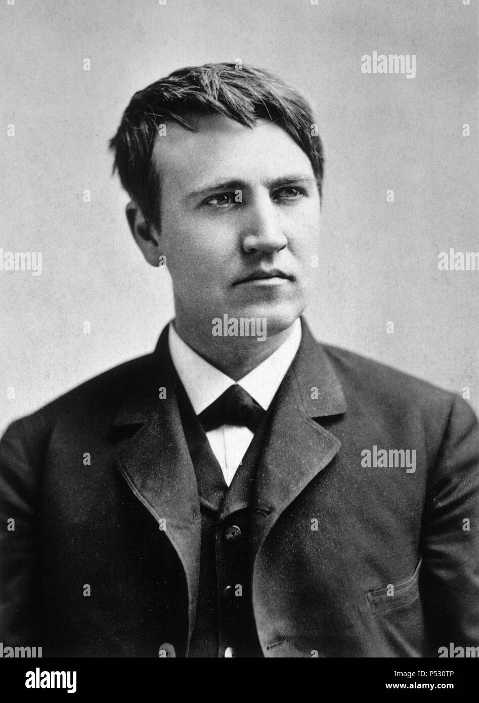 Thomas Edison, American inventor. 1880 Stock Photo - Alamy