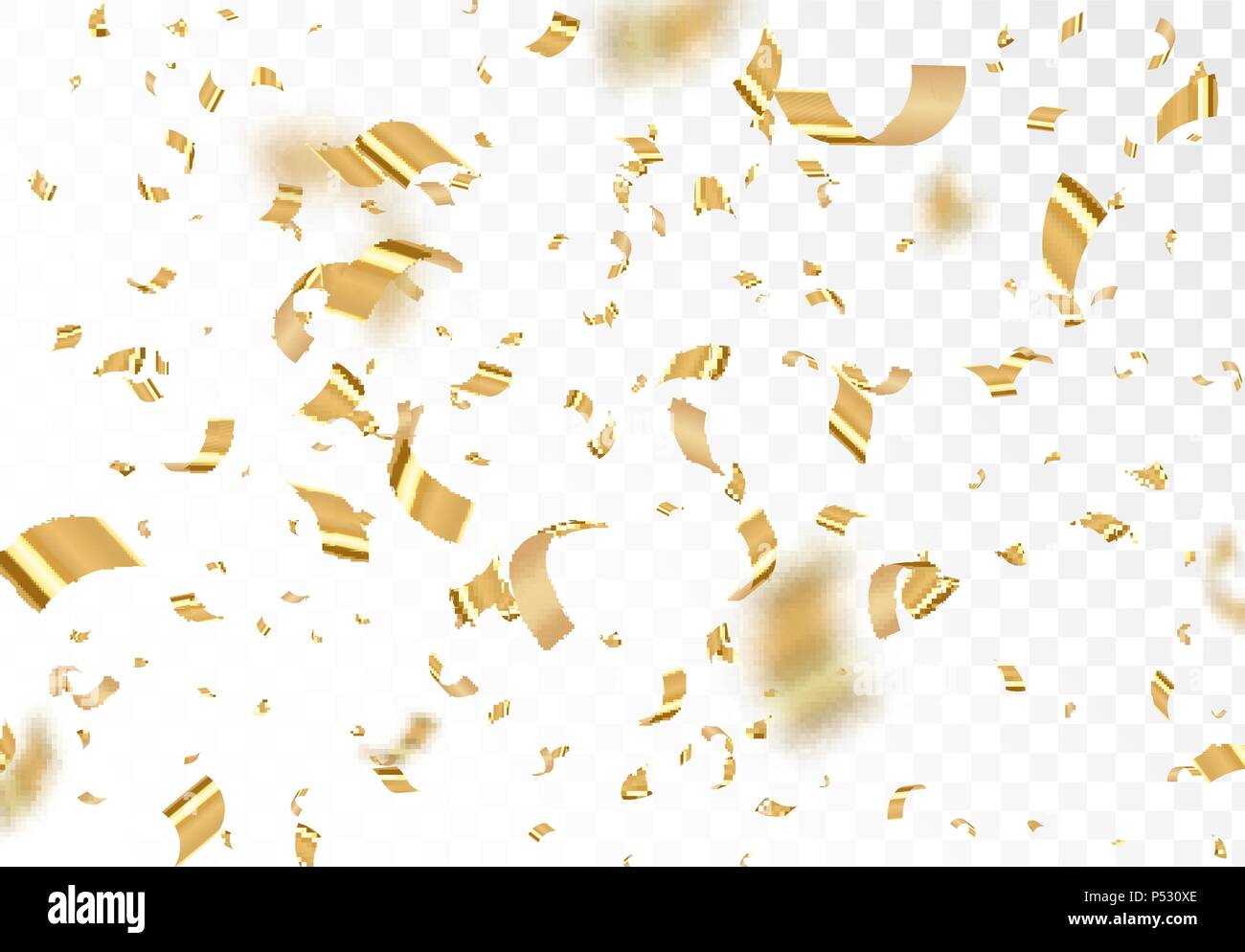 Falling Gold Confetti