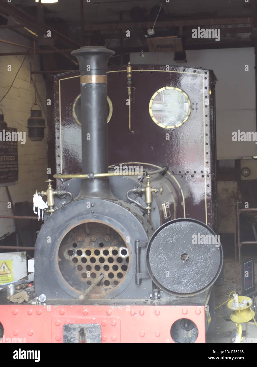 vintage mining locomotive Stock Photo - Alamy
