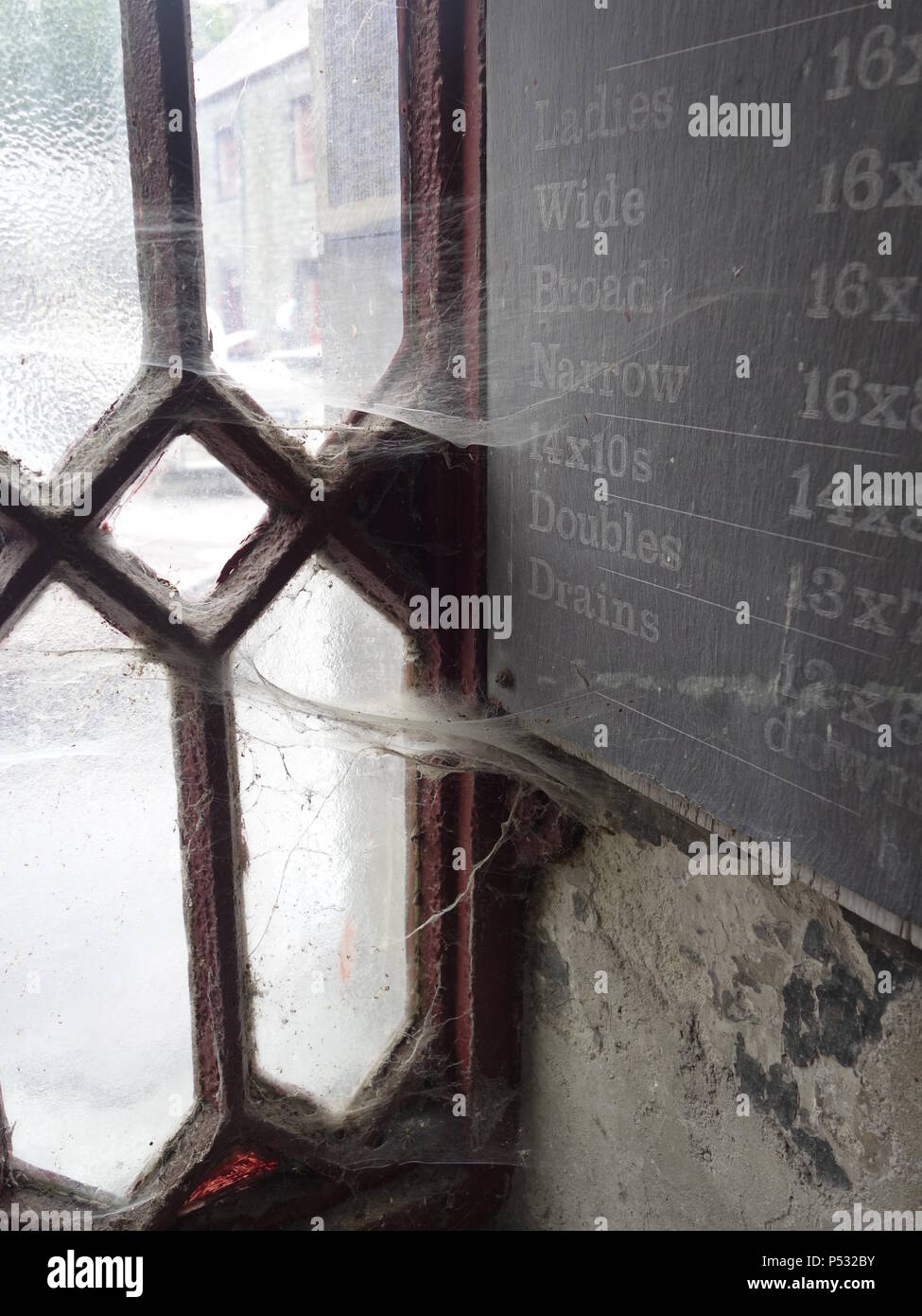 cobwebs in an old window Stock Photo - Alamy