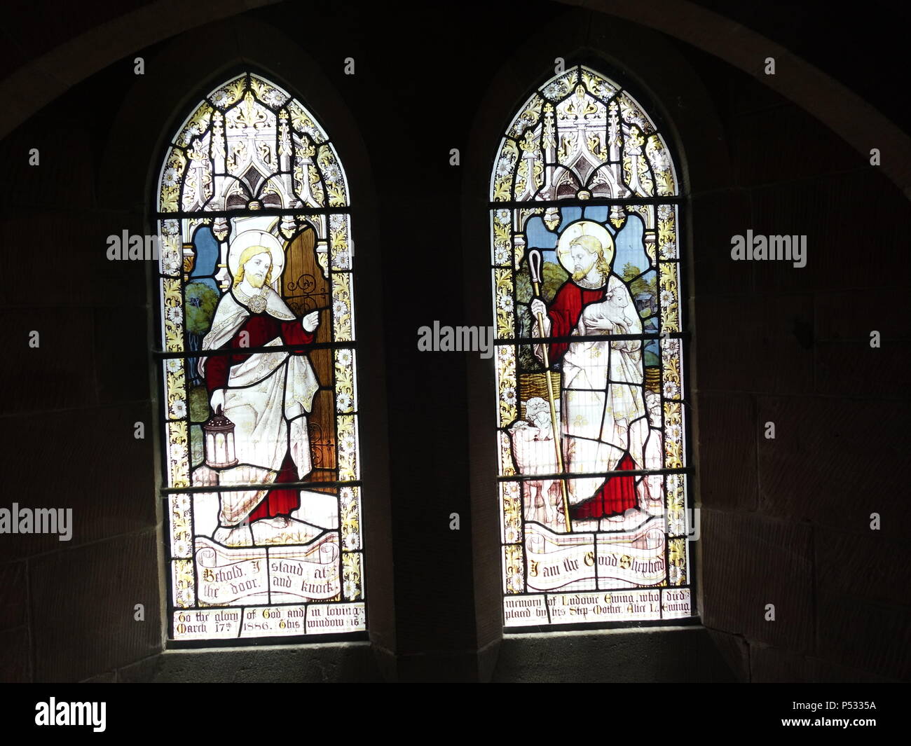 beautiful stained glass windows Stock Photo - Alamy