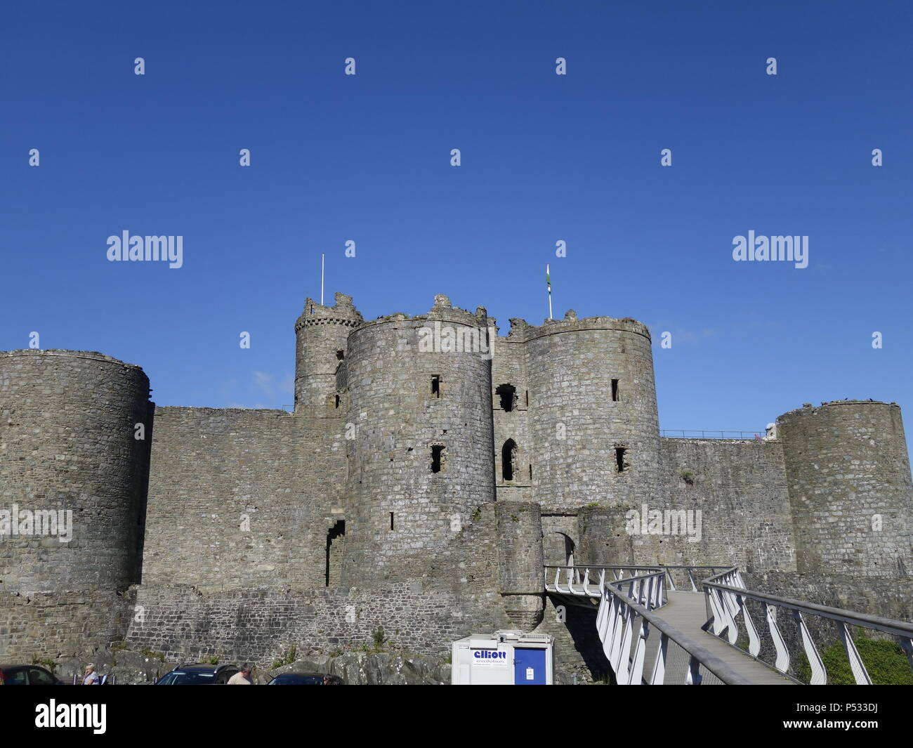 Harlech Castle in north wales detail Stock Photo - Alamy