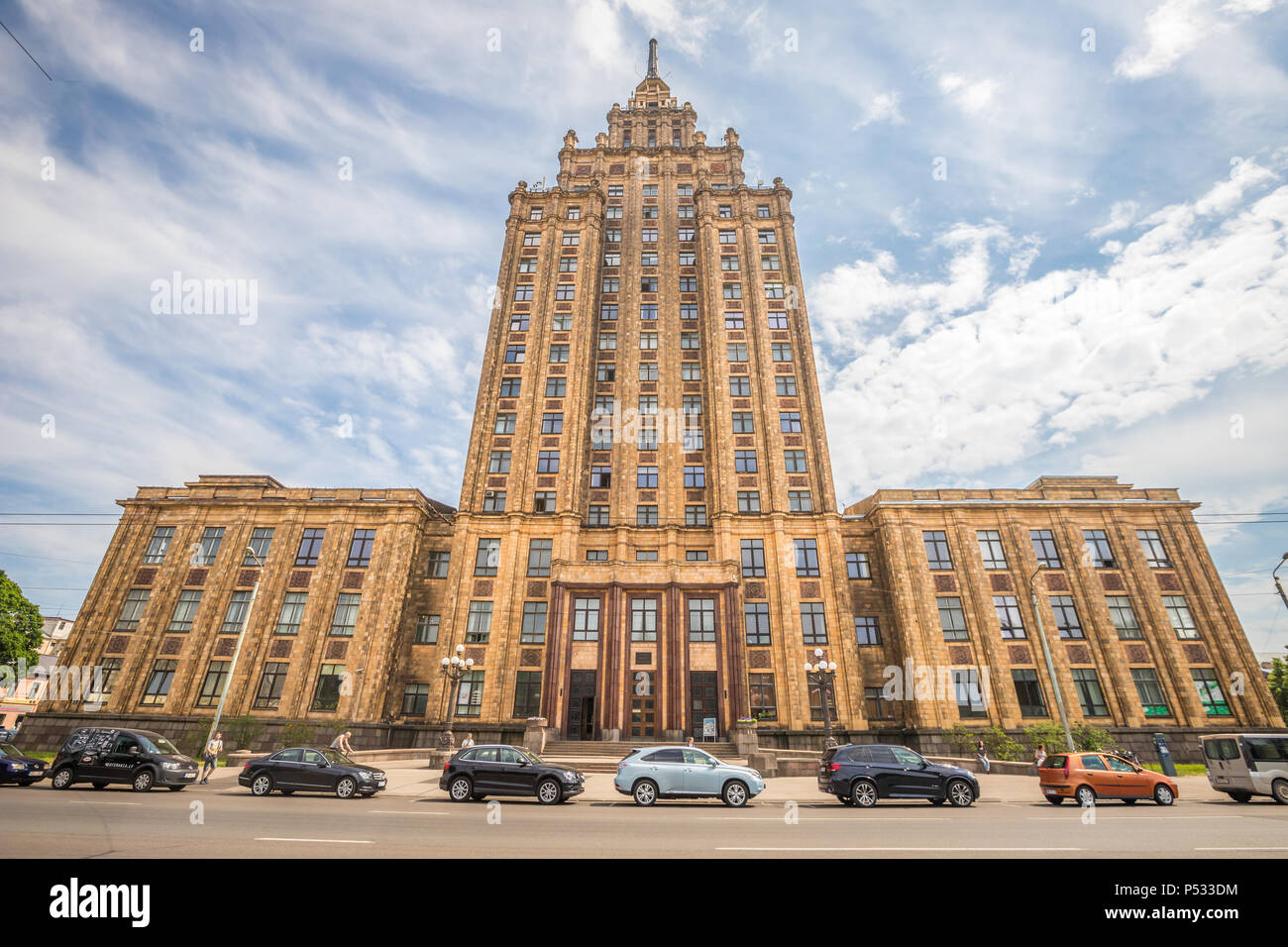 Stalins cake building in Riga Latvia Stock Photo - Alamy