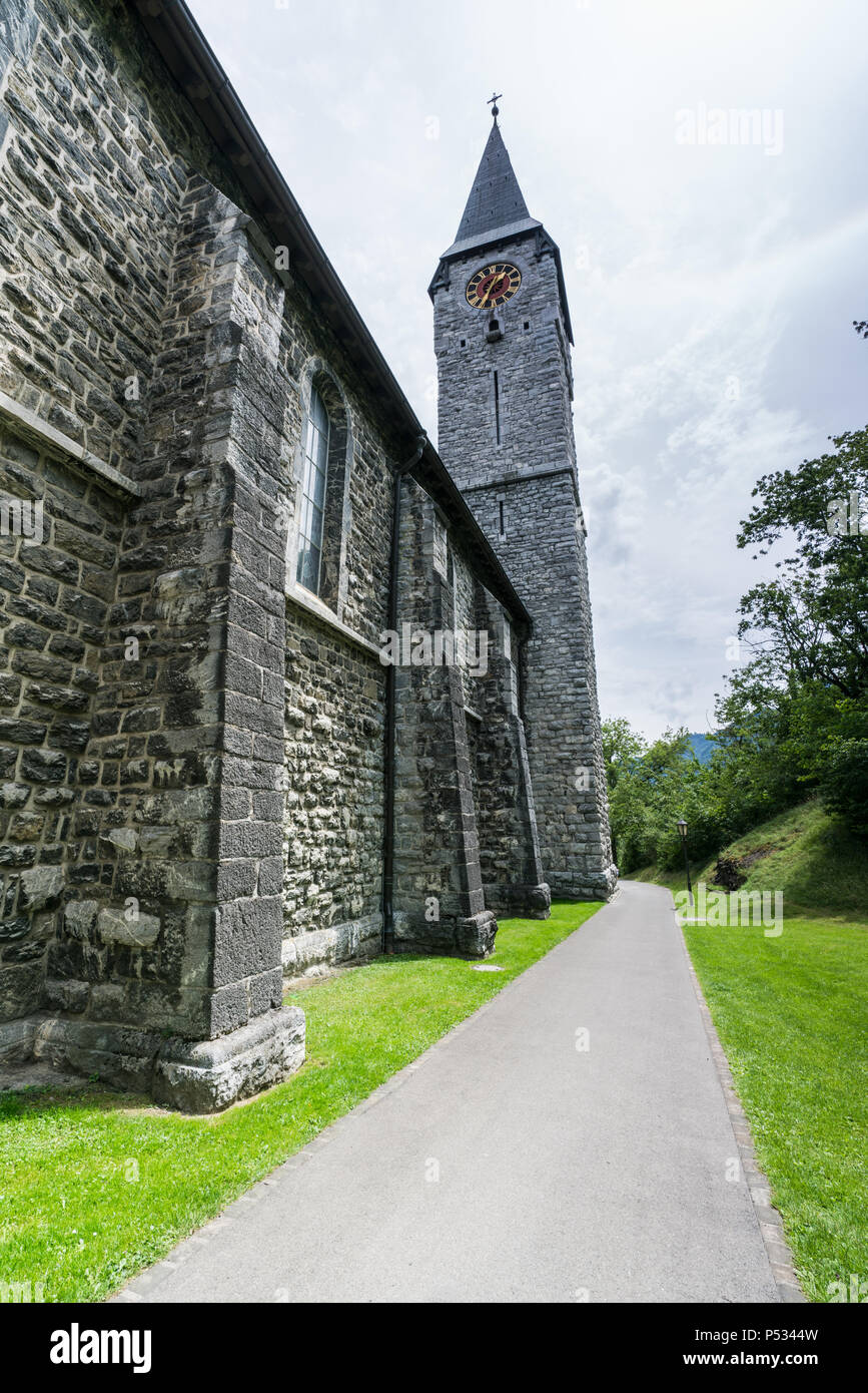 historic church in the village of Balzers in Liechtenstein Stock Photo ...