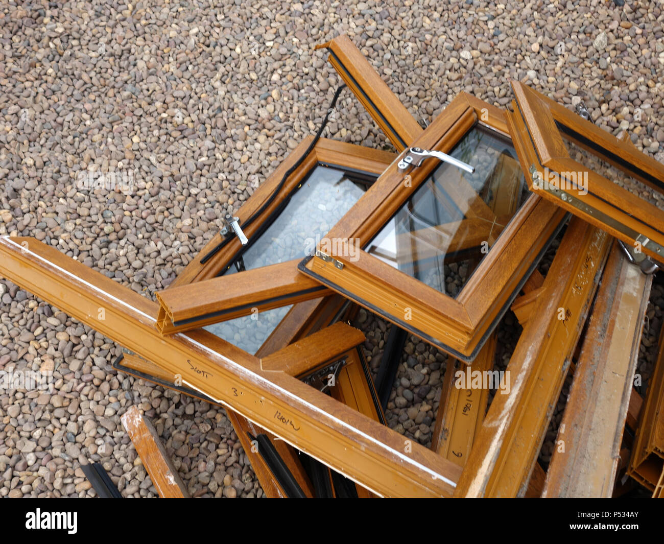 Brown upvc window hi-res stock photography and images - Alamy