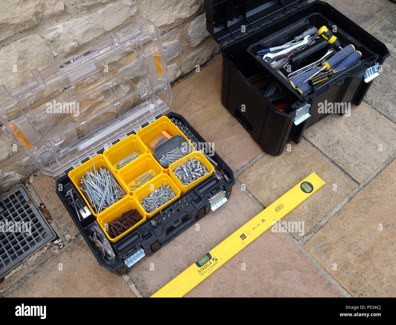professional trademan fully equiped tool kit Stock Photo - Alamy