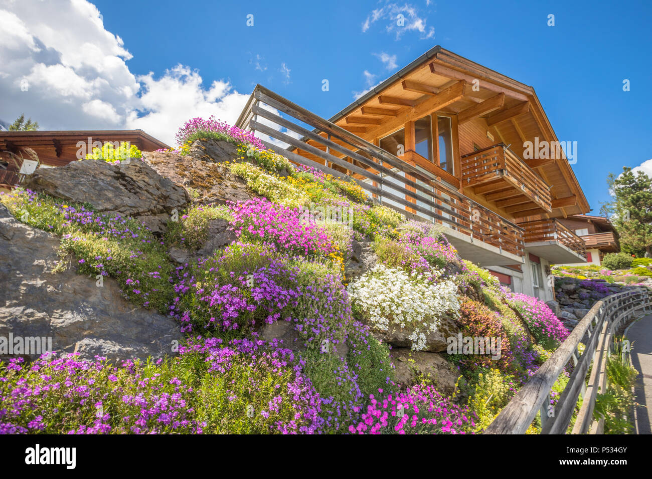 Spring in Swiss Alps Stock Photo - Alamy