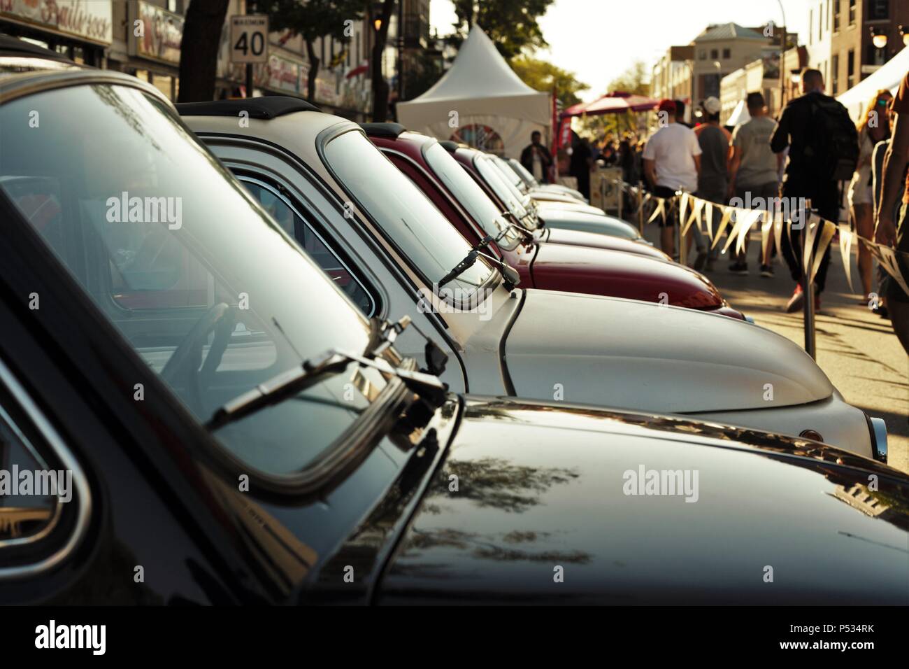Car line up hi-res stock photography and images - Alamy