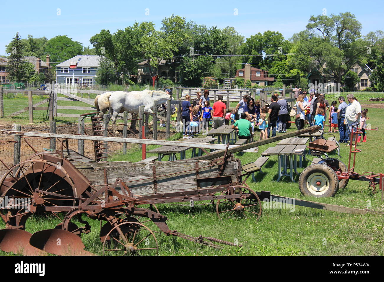 Summer fun at the historic Wagner Farm in suburban Glenview, Illinois ...