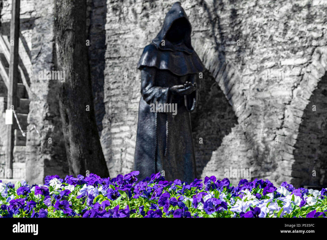 Monk statue in Tallin, Estonia Stock Photo - Alamy