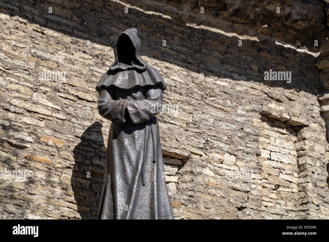 Monk statue in Tallin, Estonia Stock Photo - Alamy
