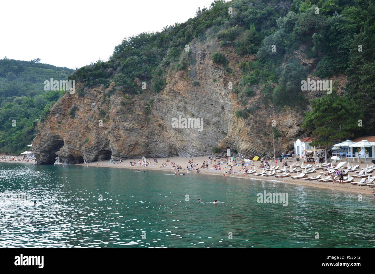 Budva montenegro mogren beach hi-res stock photography and images - Alamy